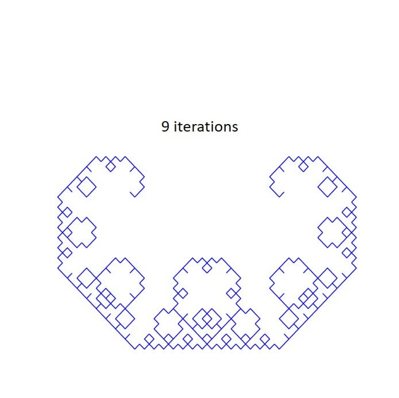 Levy C Curve Fractal Cross Stitch Pattern - Etsy
