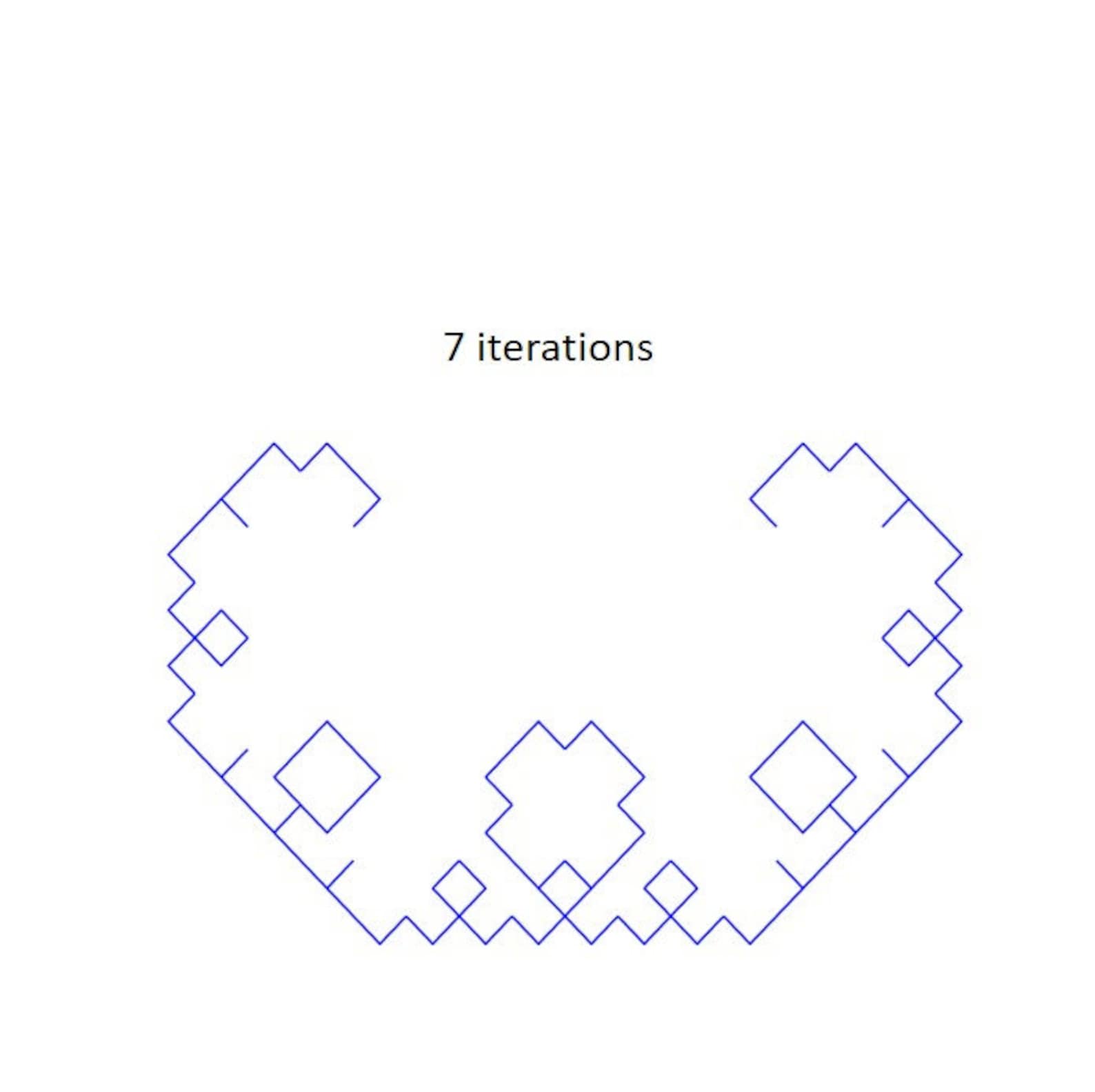 Levy C Curve Fractal Cross Stitch Pattern - Etsy