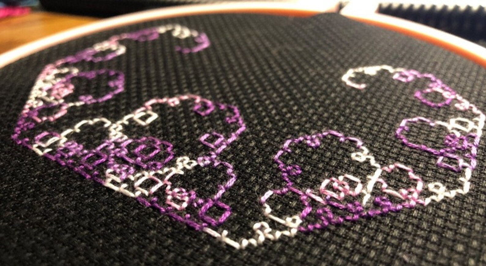Levy C Curve Fractal Cross Stitch Pattern Etsy 
