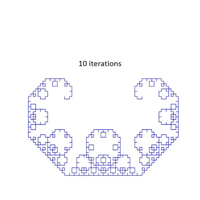 Levy C Curve Fractal Cross Stitch Pattern - Etsy