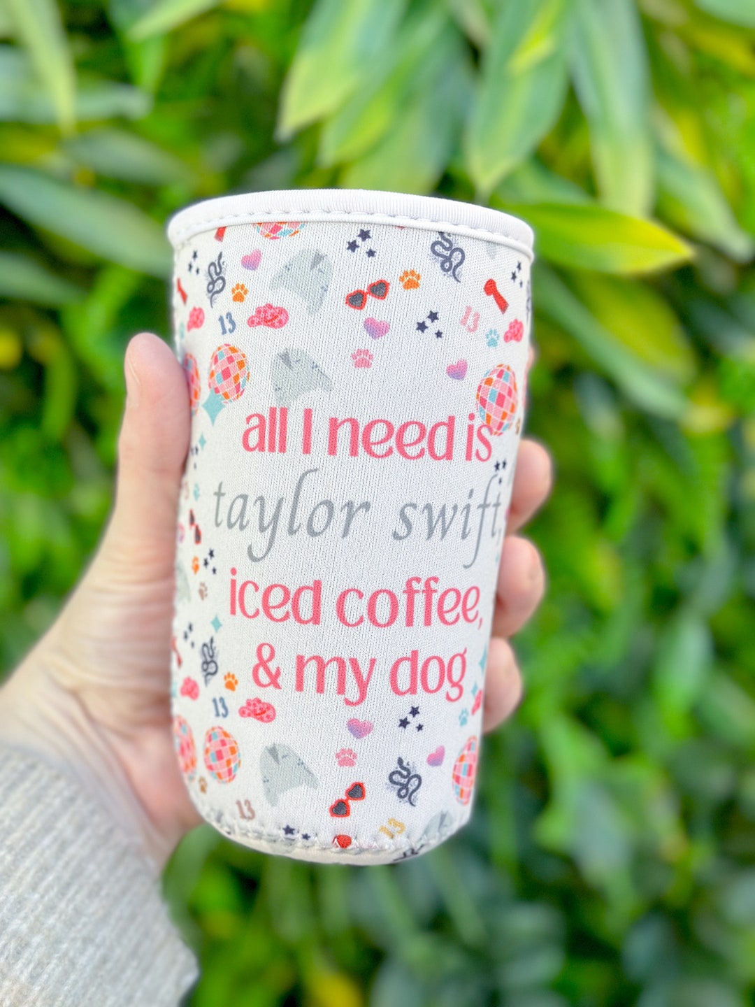 Taylor Swift Coffee Sleeve, Taylor Swift Coozie, Iced Coffee Sleeve ...