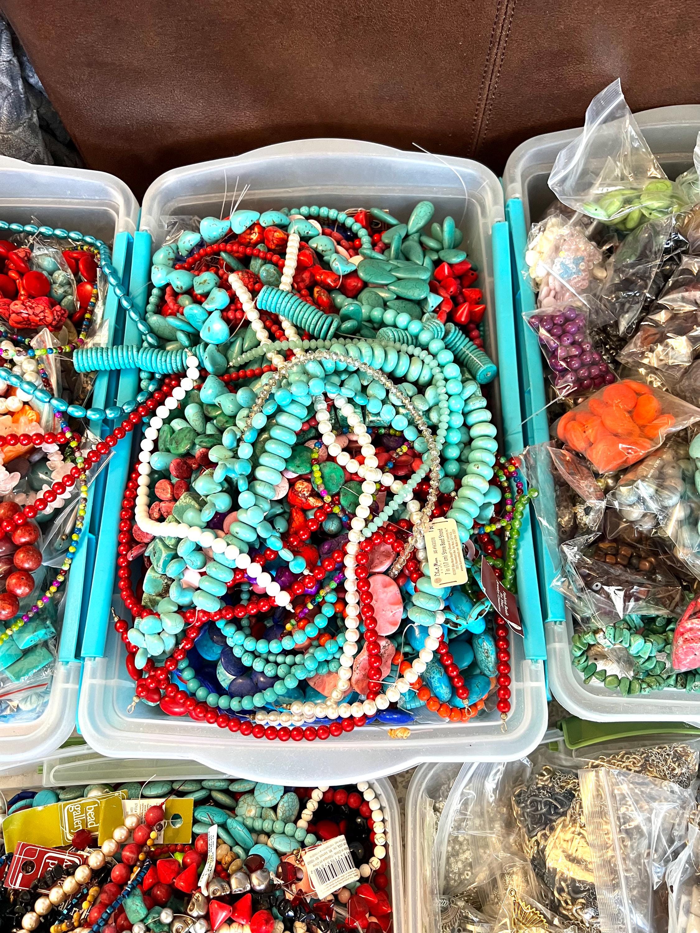 Liquidation Destash Sale mixed Bead Lot 5 Lbs of Beads, Gemstone, Glass ...
