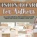 Printable Author Vision Board PDF | Get Focused and Motivated to Write ...