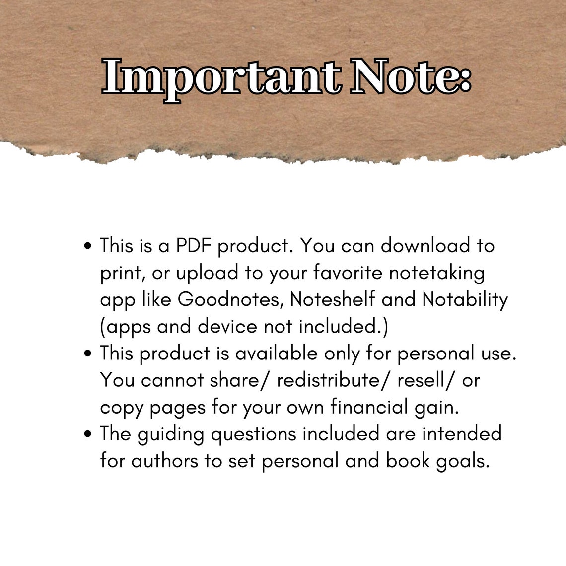 Printable Author Vision Board PDF | Get Focused and Motivated to Write ...