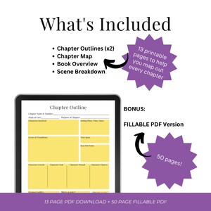 Chapter Outline Template, Writing Worksheet, Novel Outline, Scene ...