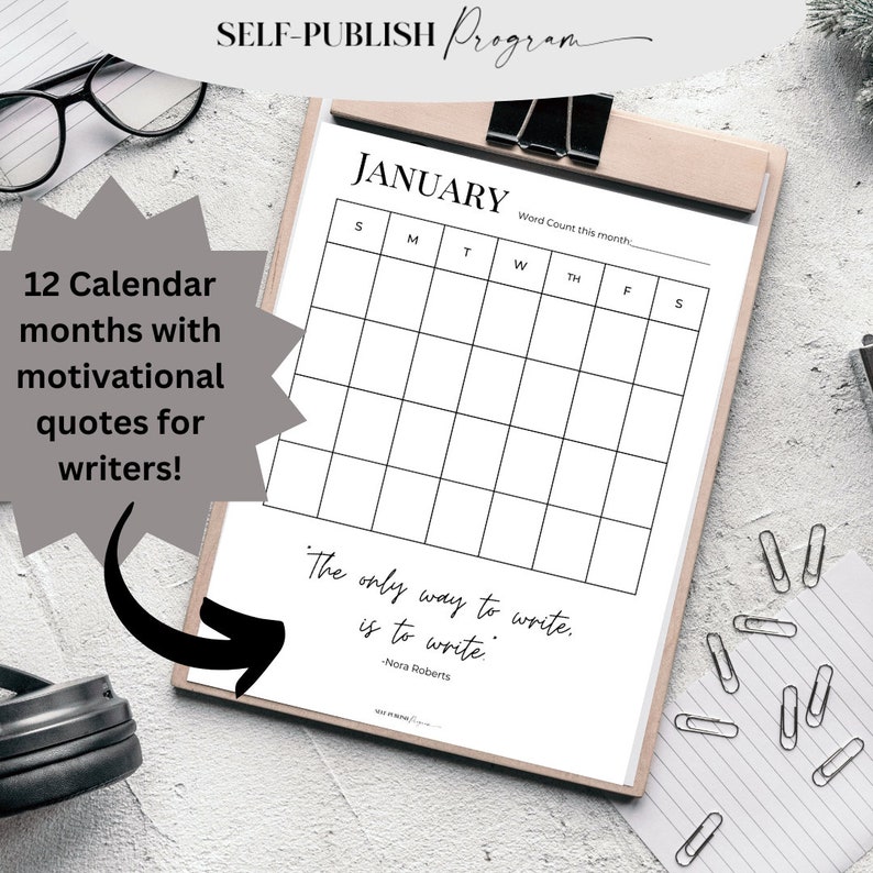 Daily Monthly Yearly Word Count Writing Tracker for Writers - Etsy