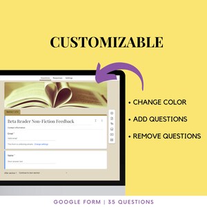 Beta Reader Feedback Google Form for Writers | Non-fiction Improve ...