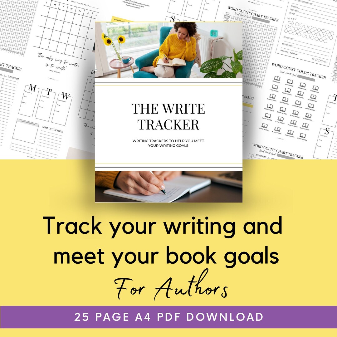 Daily, Monthly, Yearly Word Count Writing Tracker for Writers / Letter ...