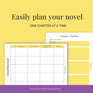 Chapter Outline Template, Writing Worksheet, Novel Outline, Scene ...