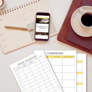 Chapter Outline Template, Writing Worksheet, Novel Outline, Scene Builder, Fiction Writing ...