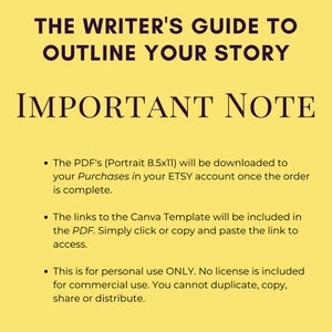 Outline Your Story | Writing Organizer | Book Writing | Writer Planner ...