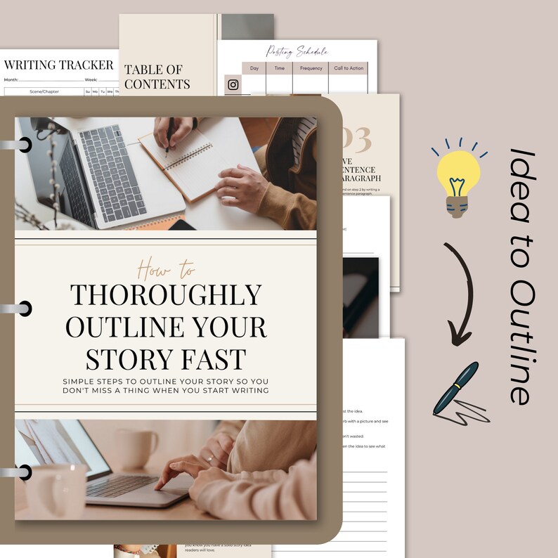 Outline Your Story Writing Organizer Book Writing Writer - Etsy