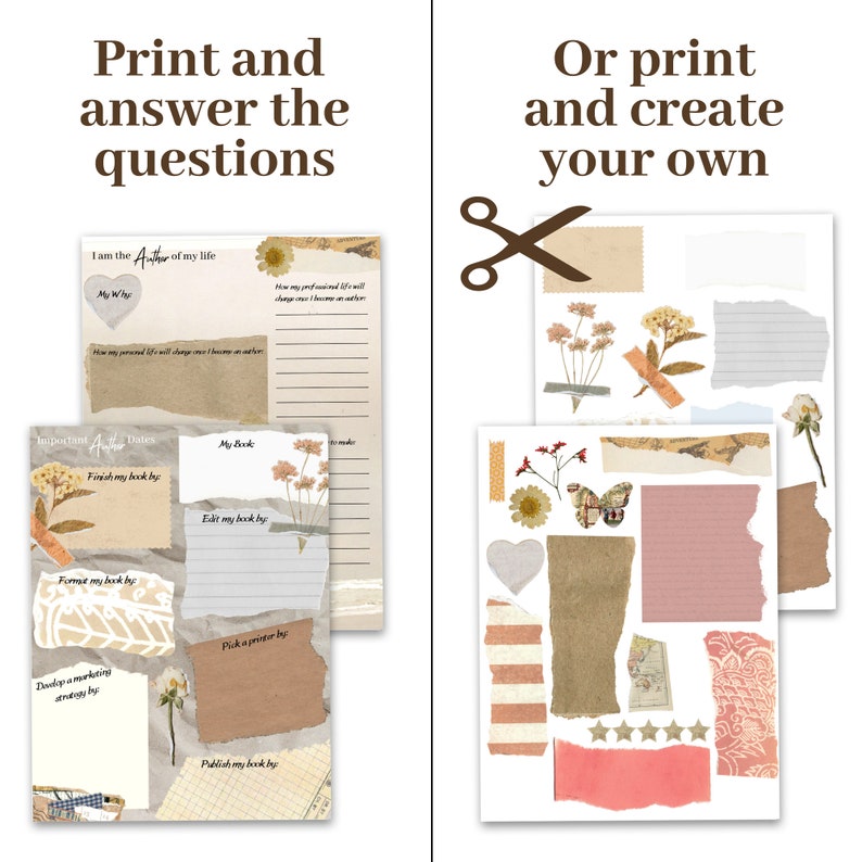 Printable Author Vision Board PDF | Get Focused and Motivated to Write ...