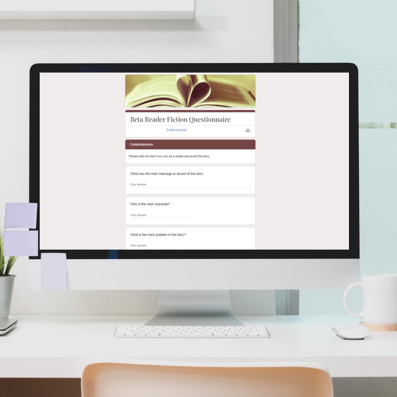 Beta Reader Feedback Google Form for Writers | Improve Pacing, Plot ...