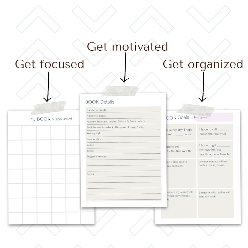 Printable Author Vision Board PDF Get Focused and Motivated to Write ...