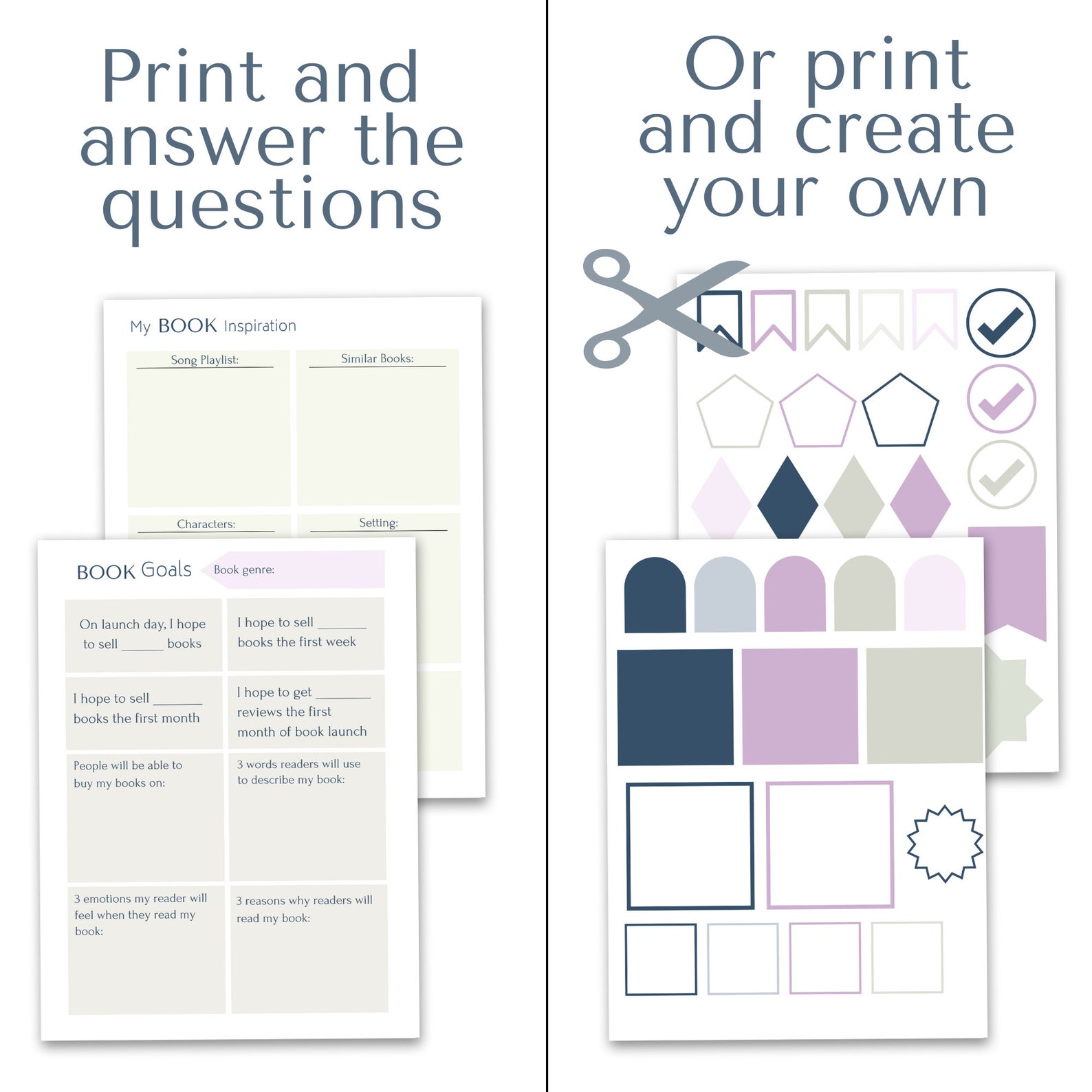 Printable Author Vision Board PDF | Get Focused and Motivated to Write ...