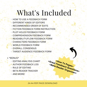 Fiction Feedback Forms to Give to Your Beta Readers PDF | Editing ...
