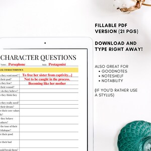 Character Development Workbook With 100+ Prompts and Questions ...