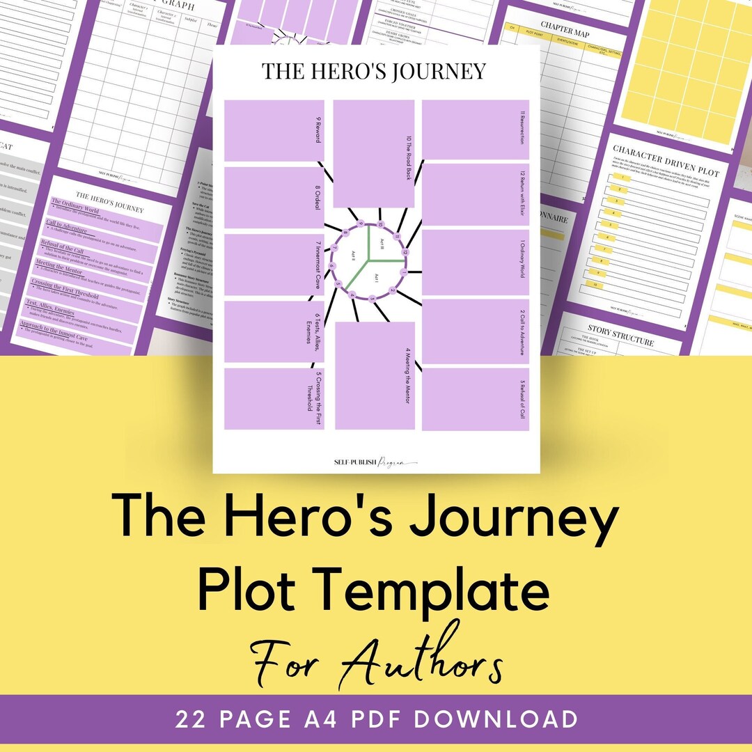 The Hero's Journey Plot Writing Book Story Structure Template Author ...