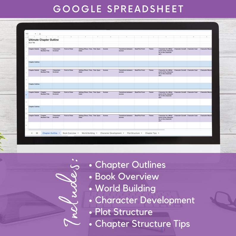 Chapter Outline Writing Google Spreadsheet, Novel Outline, Writing ...