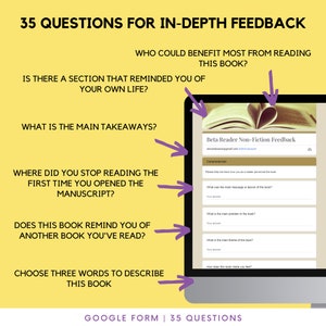 Beta Reader Feedback Google Form for Writers | Non-fiction Improve ...