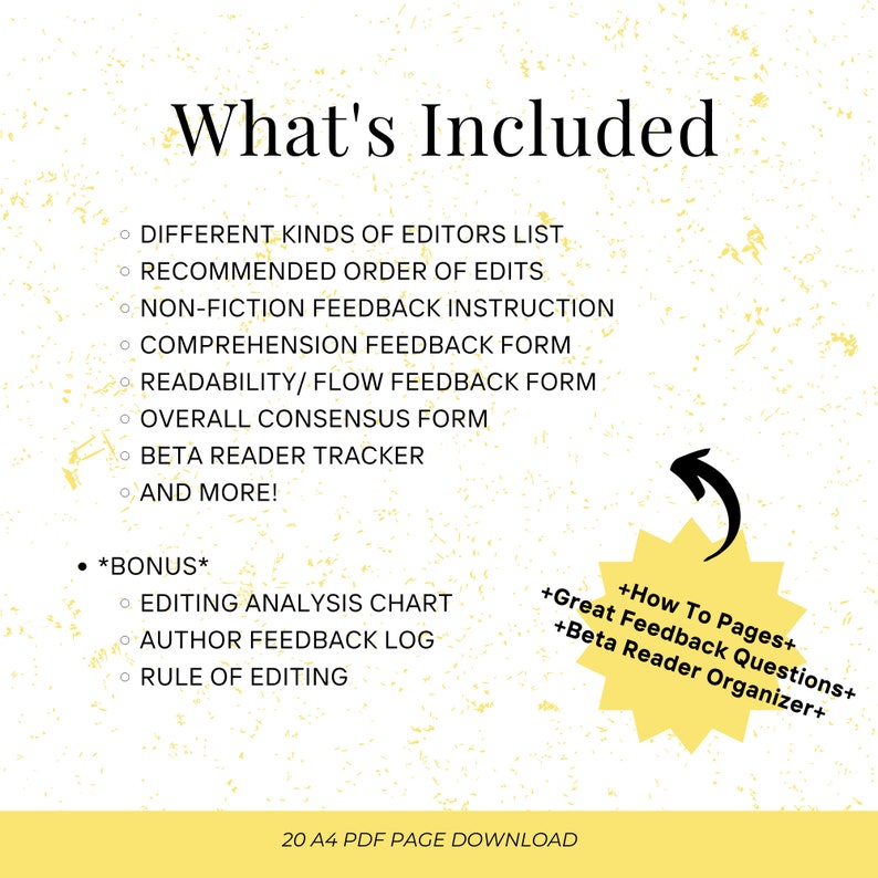 Non-fiction Feedback Form to Give to Your Beta Readers | Editing ...