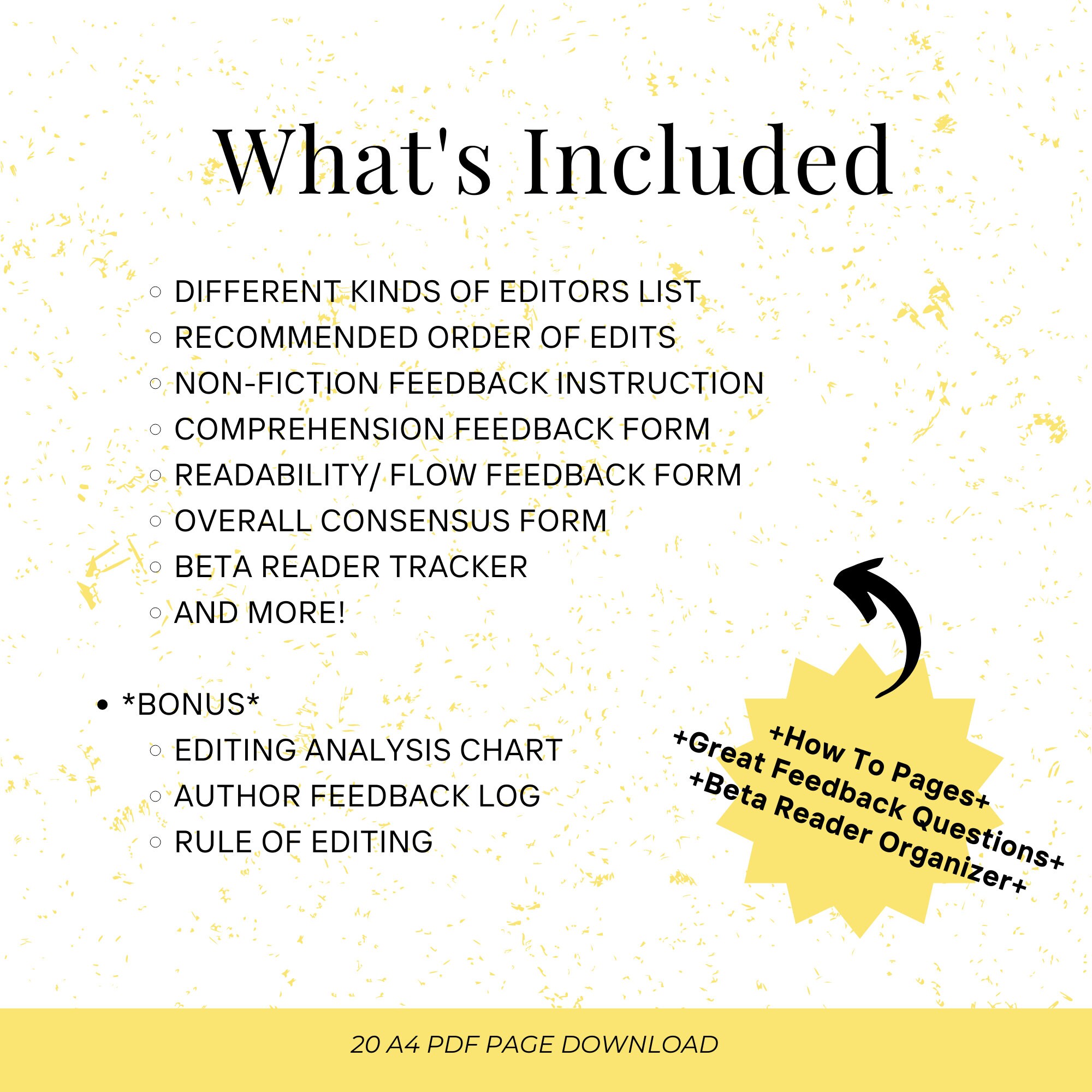 Non-fiction Feedback Form to Give to Your Beta Readers | Editing ...