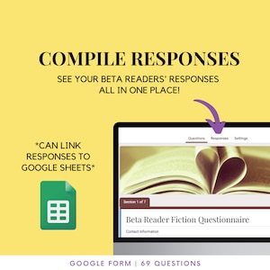 Beta Reader Feedback Google Form for Writers | Improve Pacing, Plot ...