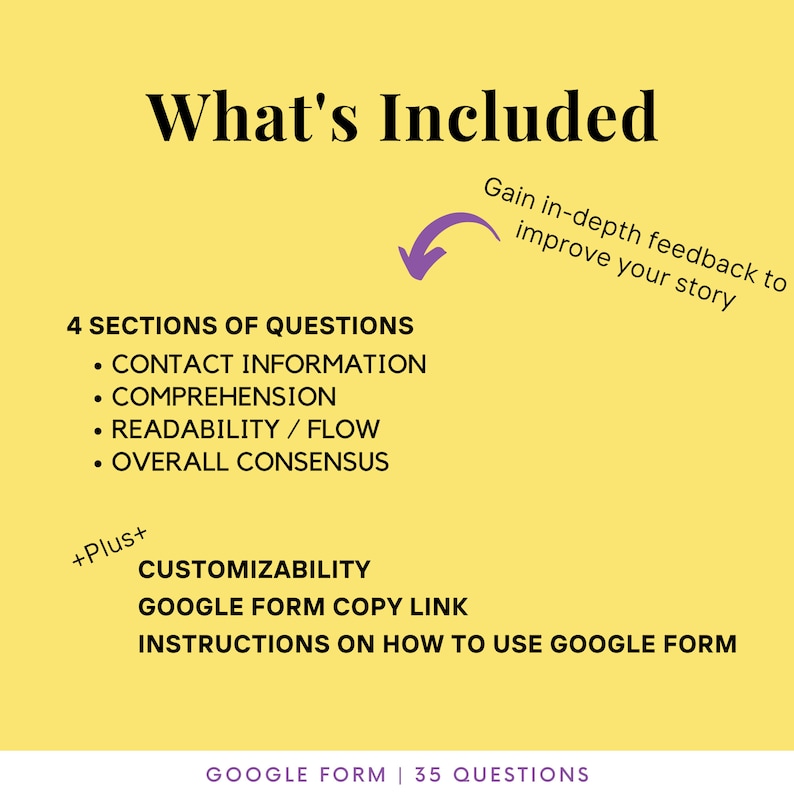 Beta Reader Feedback Google Form for Writers | Non-fiction Improve ...