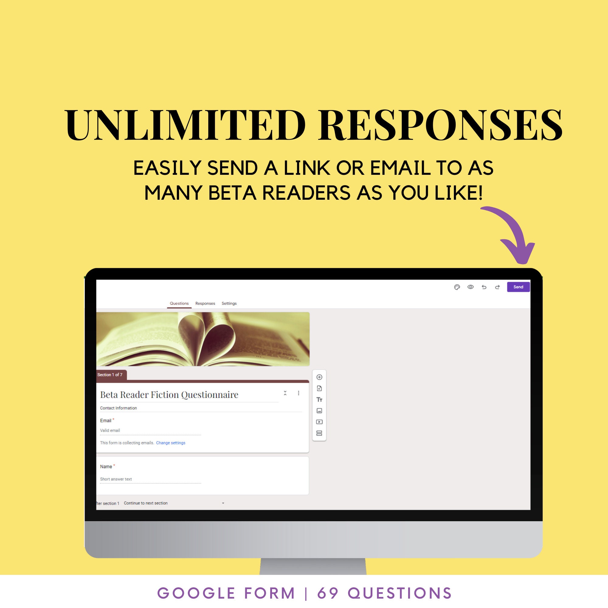 Beta Reader Feedback Google Form for Writers | Improve Pacing, Plot ...