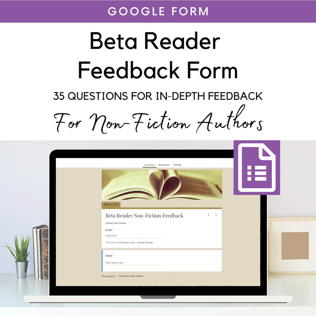 Beta Reader Feedback Google Form for Writers | Non-fiction Improve ...