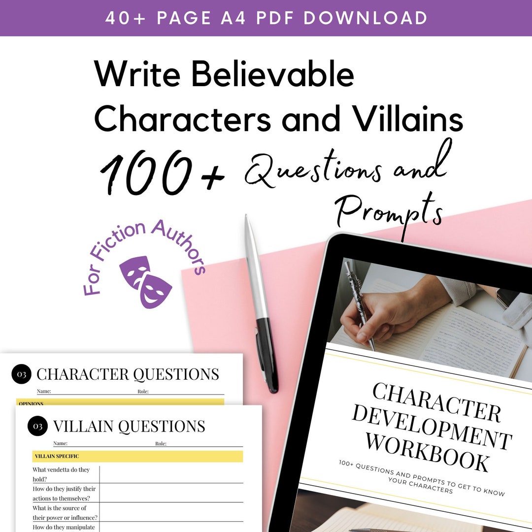 Character Development Workbook With 100 Prompts and Questions Character ...