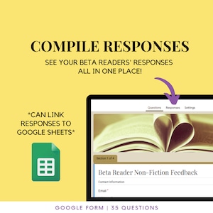 Beta Reader Feedback Google Form for Writers | Non-fiction Improve ...