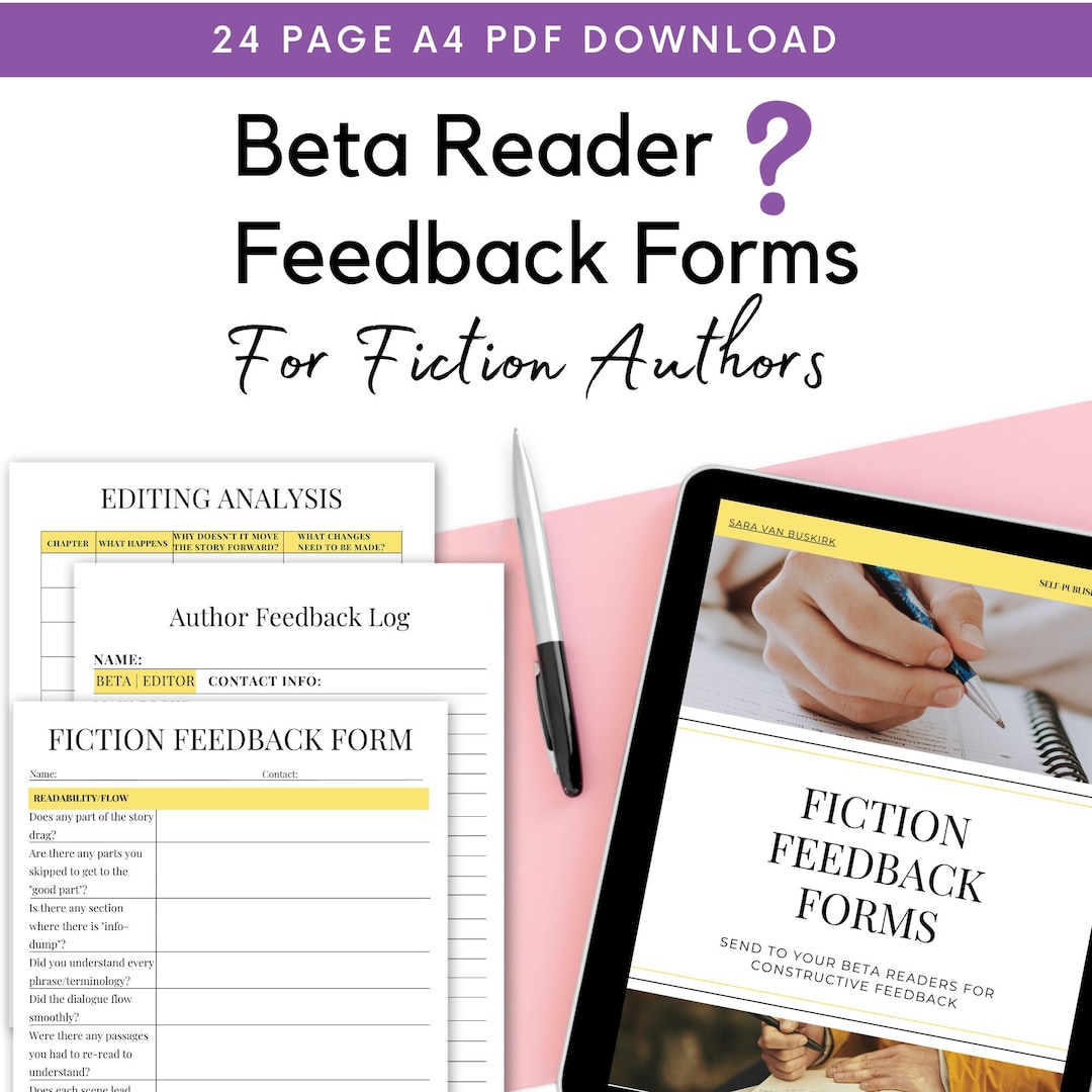 Fiction Feedback Forms to Give to Your Beta Readers PDF | Editing ...