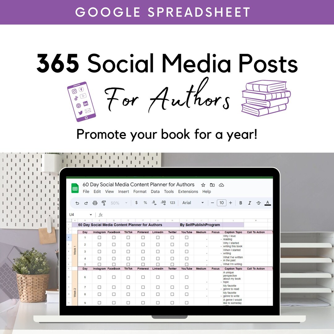 365 Social Media Post Ideas for Authors | Writers | 2023 | Content ...