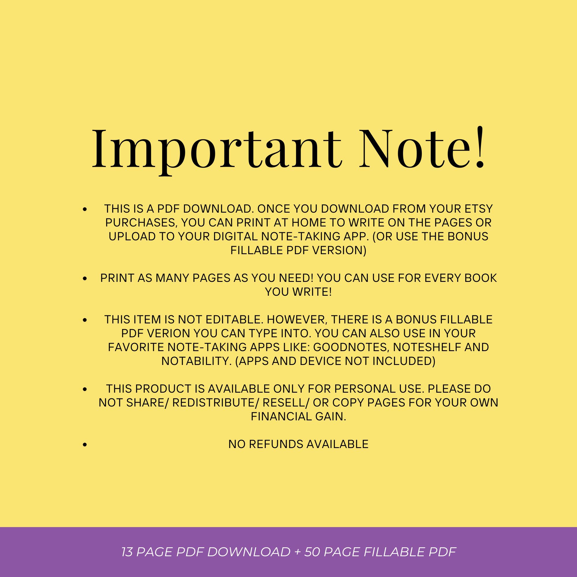 Chapter Outline Template, Writing Worksheet, Novel Outline, Scene ...