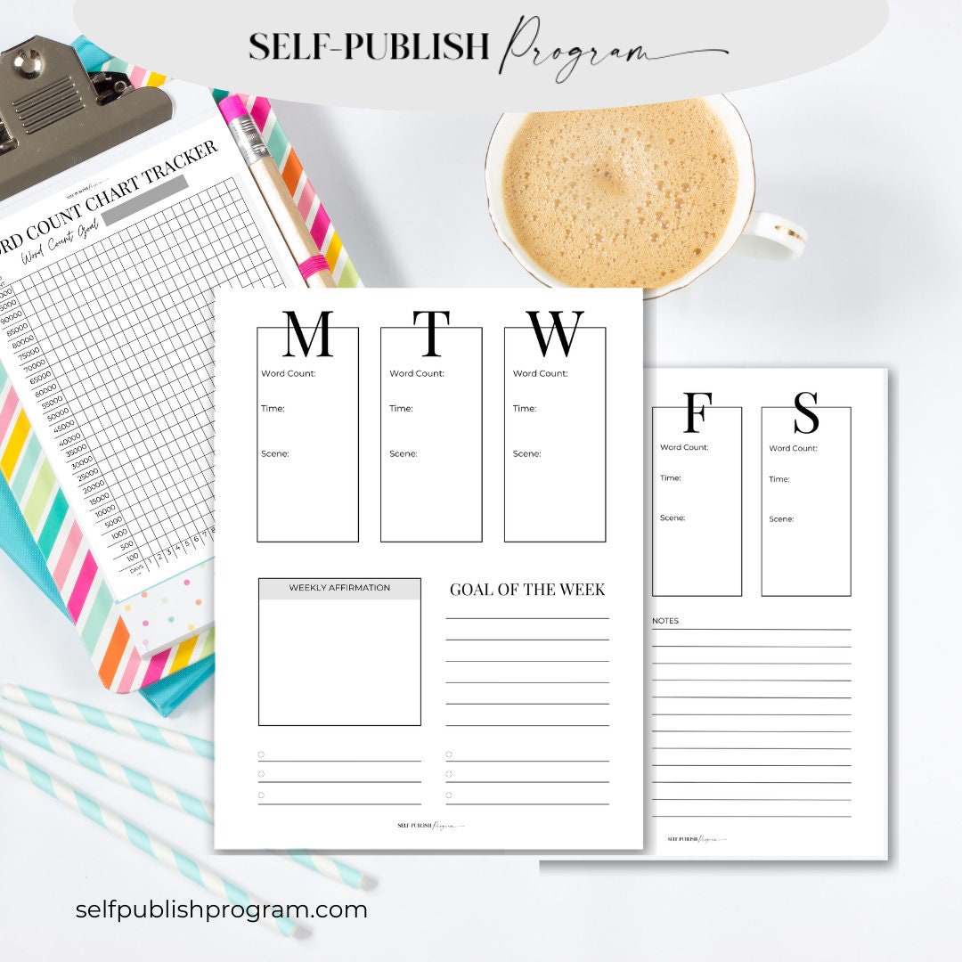 Daily, Monthly, Yearly Word Count Writing Tracker for Writers / Letter ...