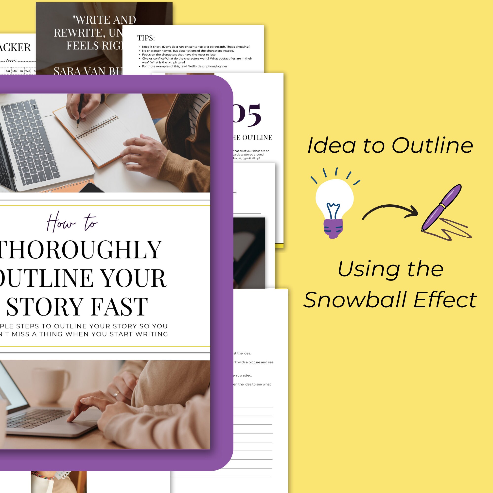 Outline Your Story | Writing Organizer | Book Writing | Writer Planner ...