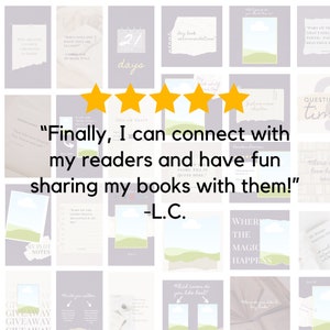 Author Social Media Canva Templates and Content Planner, Instagram ...