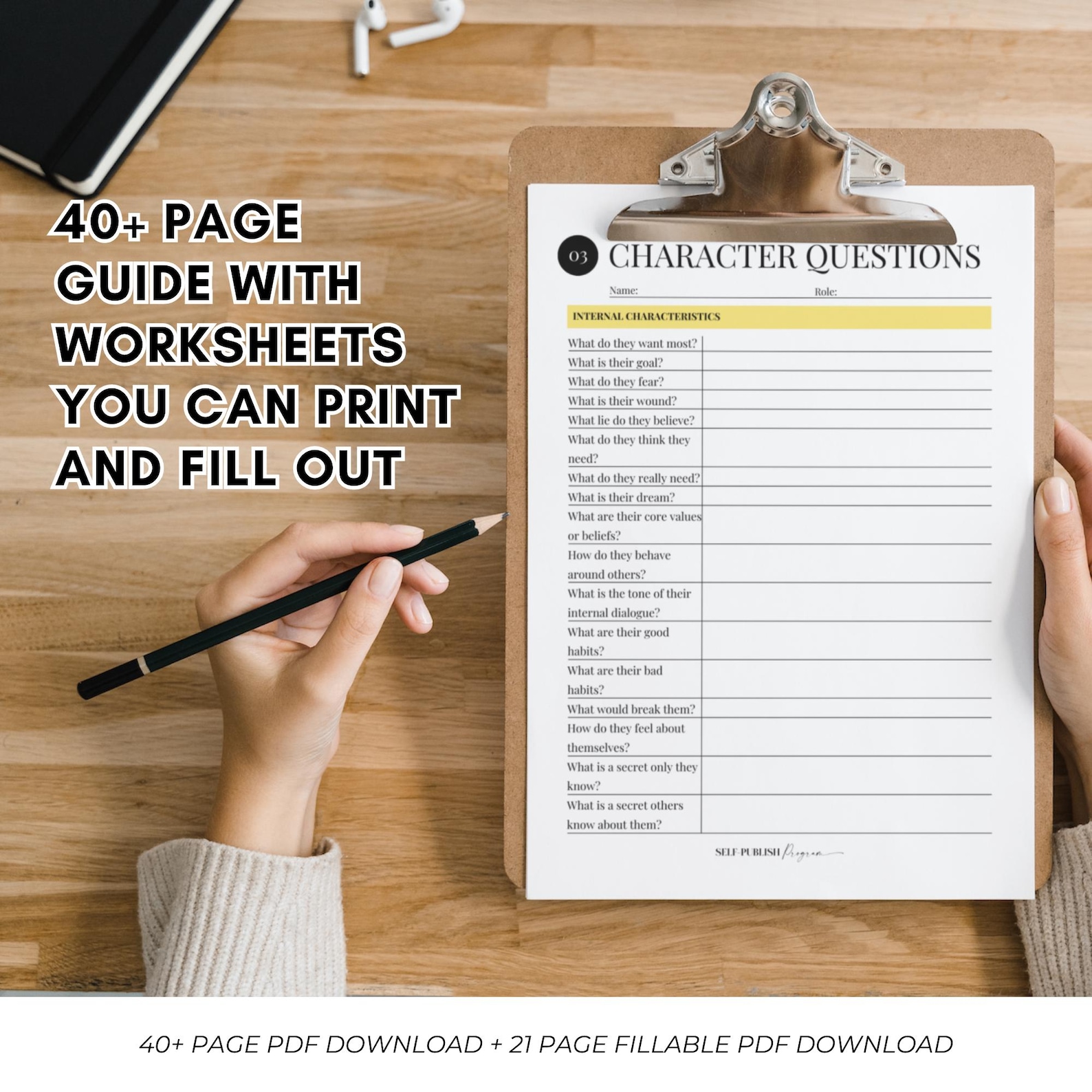 Character Development Workbook With 100+ Prompts and Questions ...