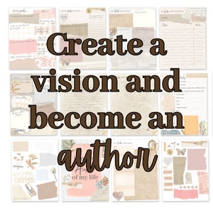 Printable Author Vision Board PDF | Get Focused and Motivated to Write ...