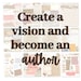 Printable Author Vision Board PDF | Get Focused and Motivated to Write ...