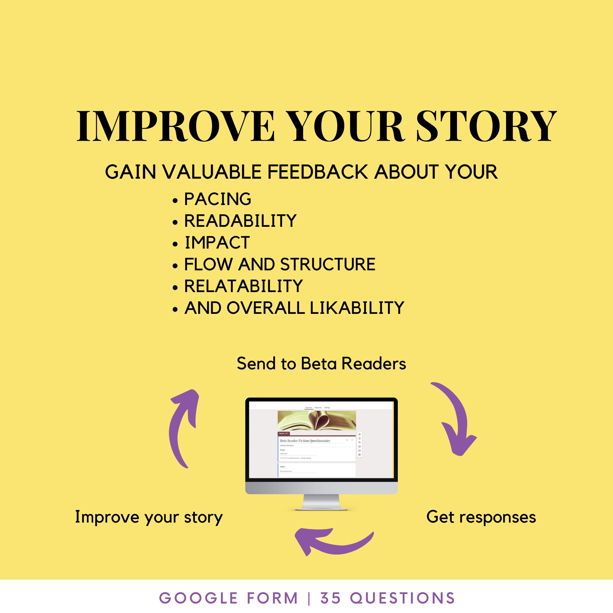 Beta Reader Feedback Google Form for Writers | Non-fiction Improve ...