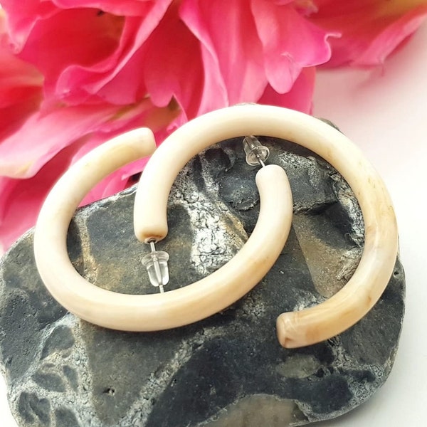 Resin Hoop Earrings - Etsy