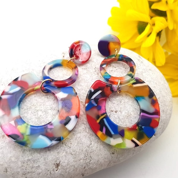 Resin Earrings - Etsy