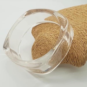 Retro Transparent Clear Resin Bangle Bracelet Wide Bracelet - Etsy