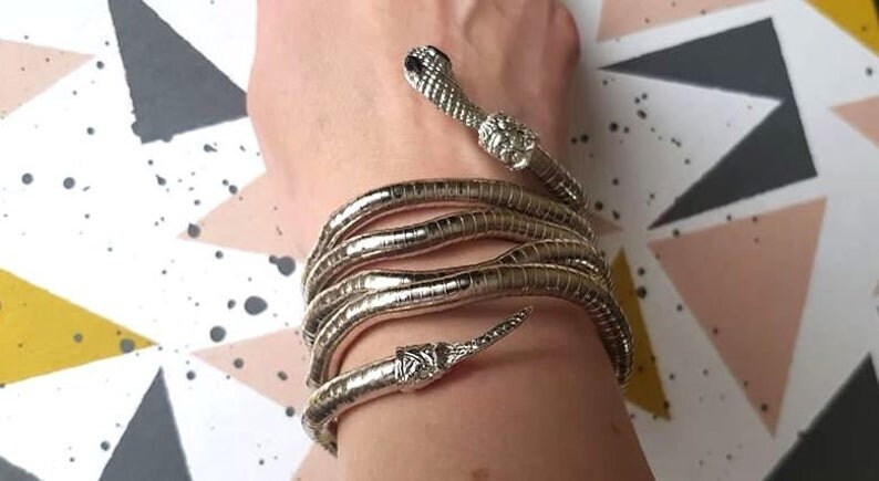 Wrap Snake Bracelet Silver Wrap Bracelet Wrapping Bracelet - Etsy