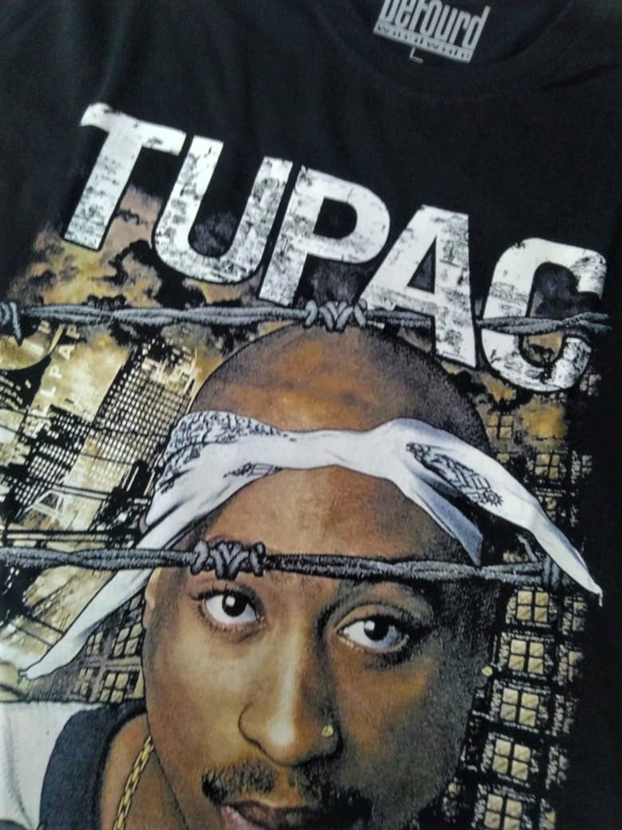 90s 2pac Tupac Shakur Rap Tour Concert Black Men T-shirt
