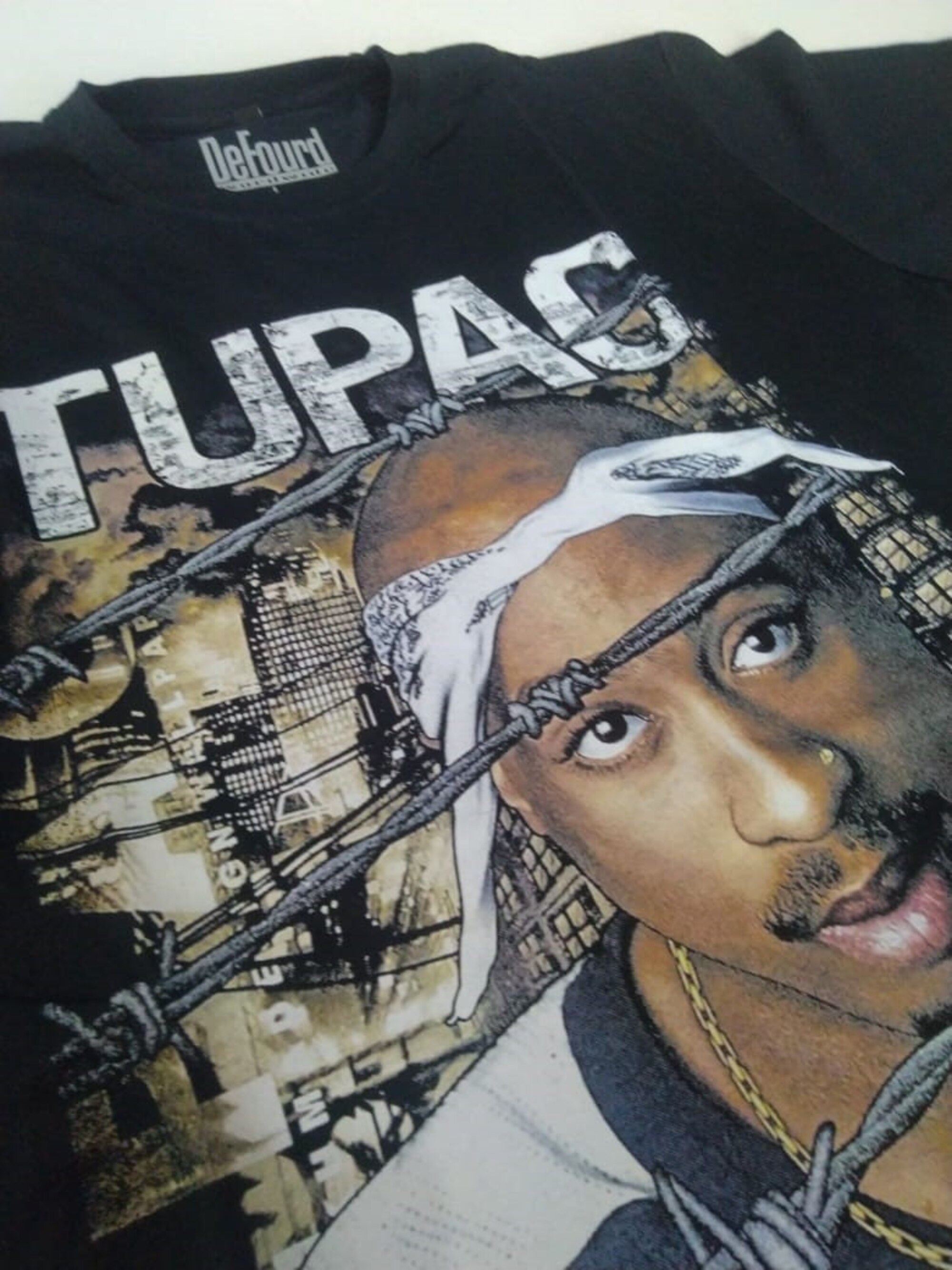 90s 2pac Tupac Shakur Rap Tour Concert Black Men T-shirt