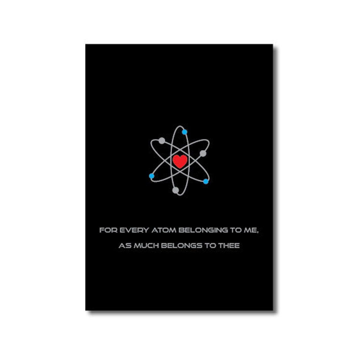 ATOM LOVE Greetings Card | Etsy